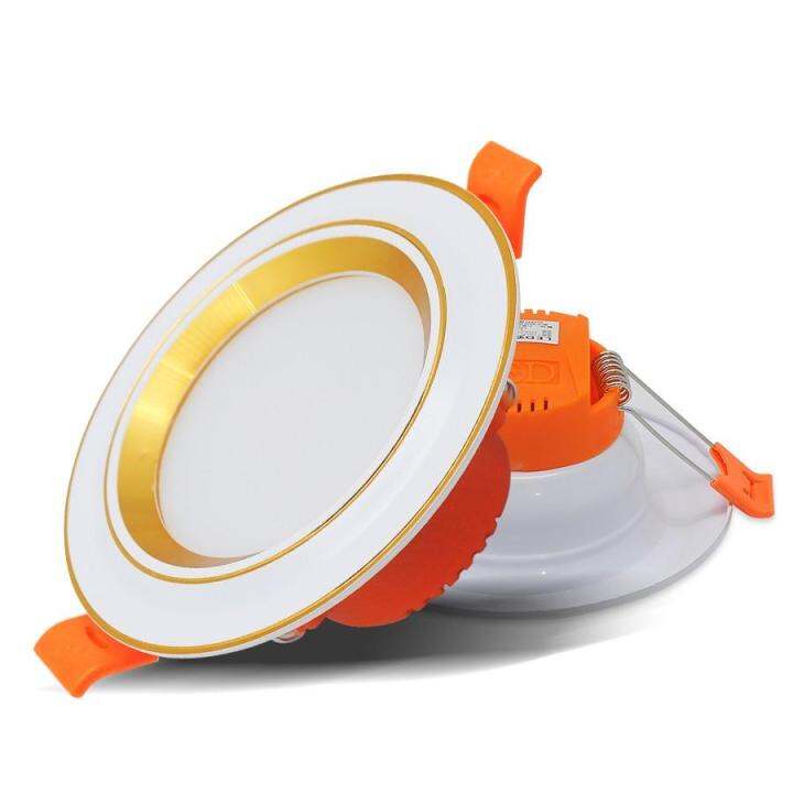 LED Downlight 220V 3W Thin Recessed DownLight 3 Colors Changed ...