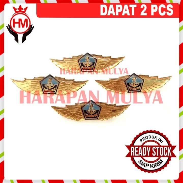 Wing Brevet Fiber Logo Saka Bahari Logam Kuningan - Harapan Mulya ...