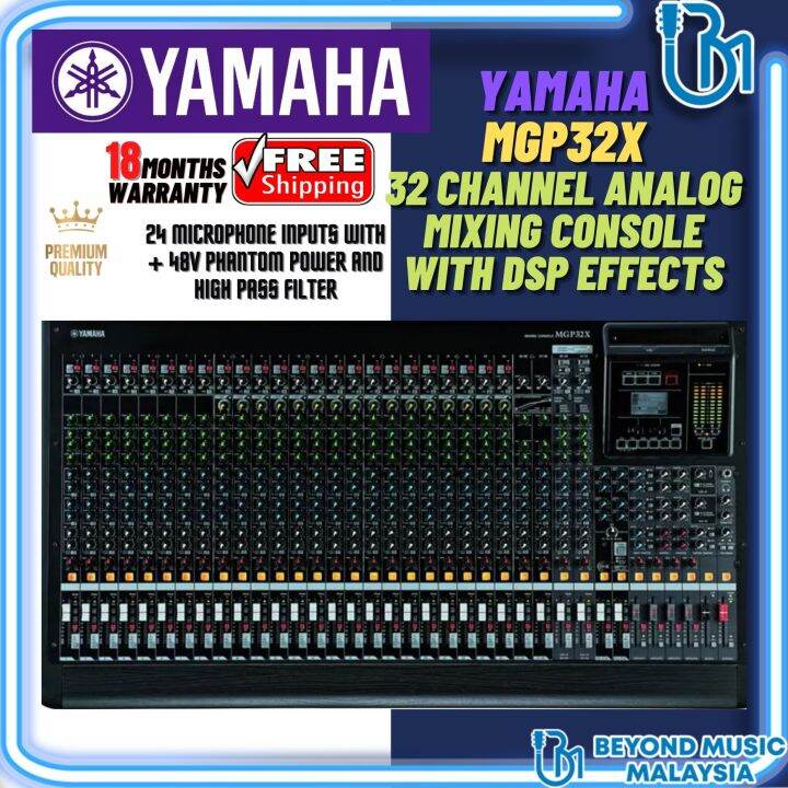 Yamaha MGP32X 32 Channel Analog Mixer Mixing Console with Effect (MGP32 ...