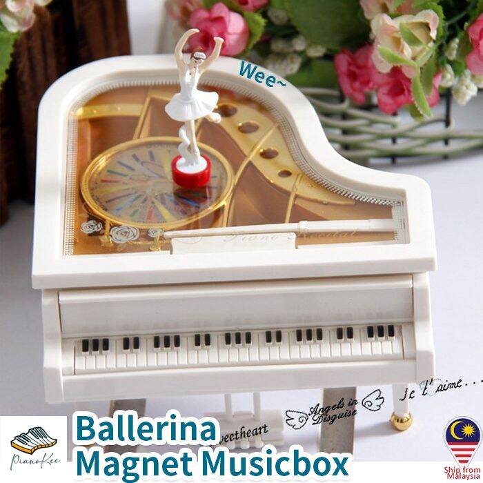 Piano Music Box Ballerina Girl Music Box White Piano Music box Gift ...