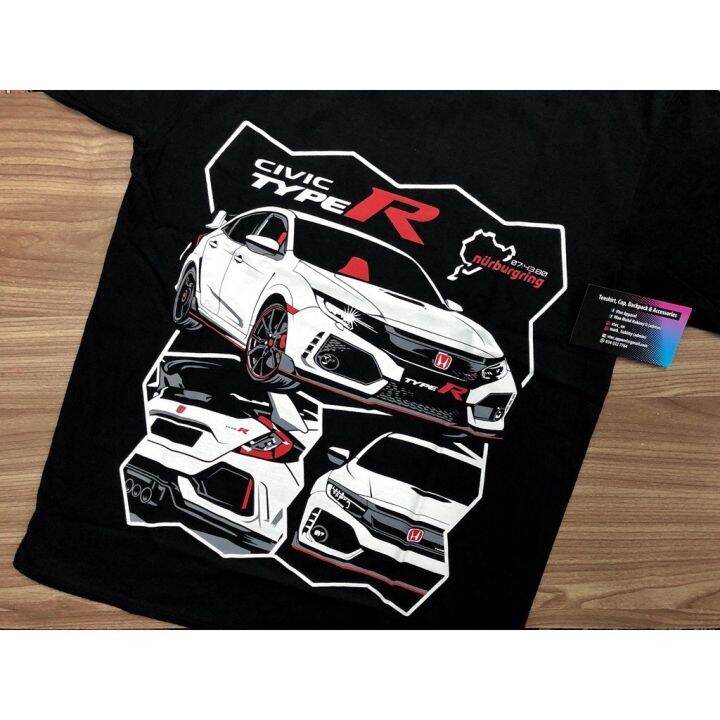 Honda Civic FK8 FK8R TYPE R แบบพิเศษ * D2 (เสื้อยืดสีดำ) | Lazada.co.th