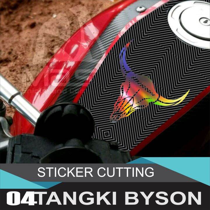 Sticker cutting tangki motor byson keren semua ready packing aman ...