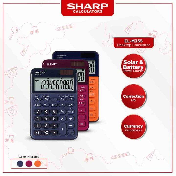 Sharp Semi Desktop Calculator with 3 Keys Memory and Correction Key EL ...