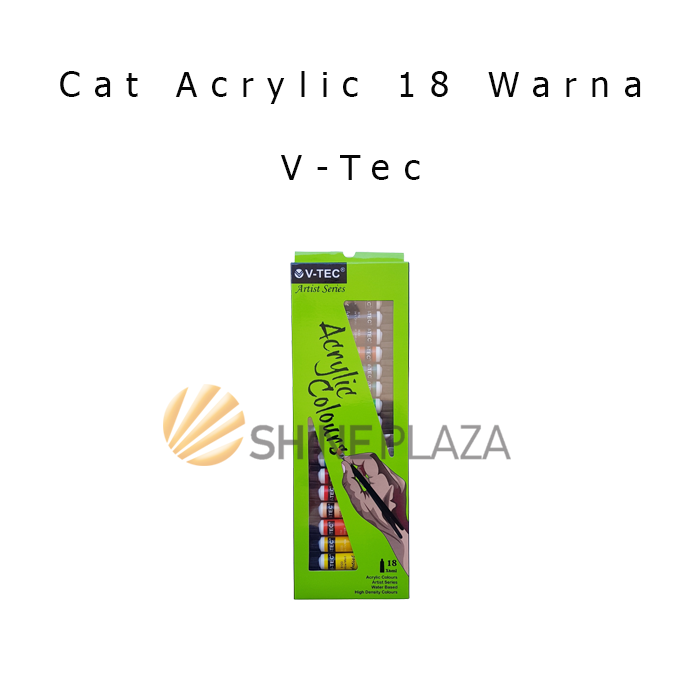 Cat Acrylic V-Tec 18 Warna Colors - Cat Akrilik VTec Paint Set VT-618A ...