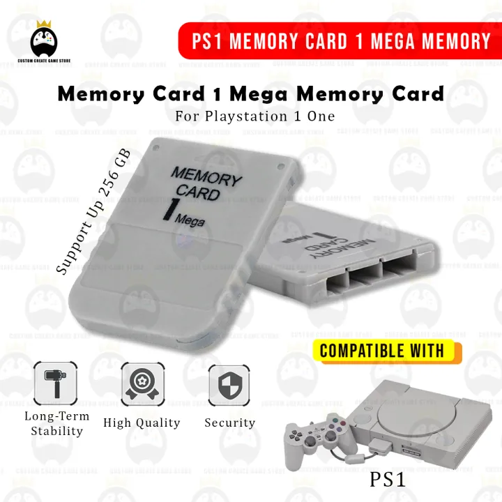 Ps1 Memory Card 1 Mega Memory Card For Playstation 1 One Ps1 Psx Game