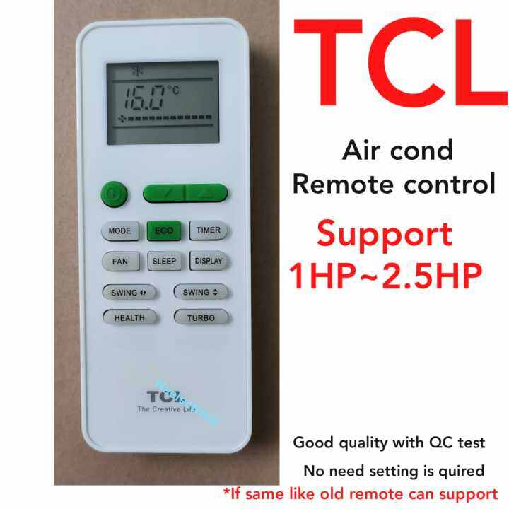 TCL Air Cond Remote Control 1HP~2.5HP For Replacement | Lazada