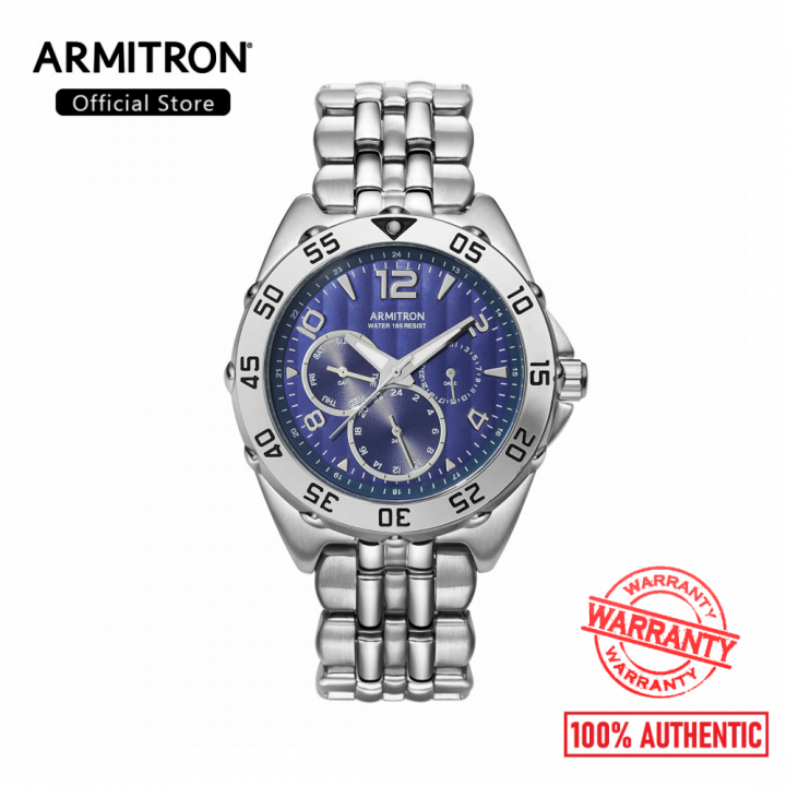 Armitron Men Silver Stainless Steel Strap Chronograph Watch 20/4664BLSV ...