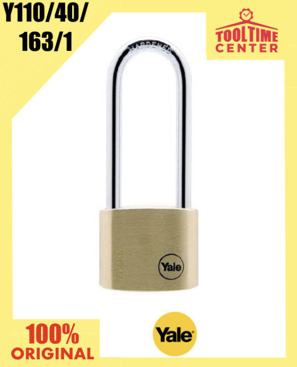 Yale Outdoor Series Long Shackle Solid Brass Padlock 40mm Y110/40/163/1 ...