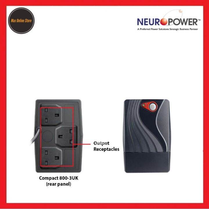 NeuroPower Compact 800-3UK Line Intereactive UPS - 800VA | Lazada