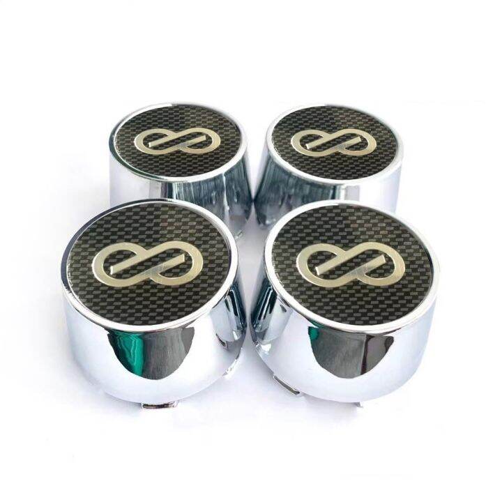 Style HOSHER 4pc64mm black Enkei logo Sticker Car Modified Wheel Center ...