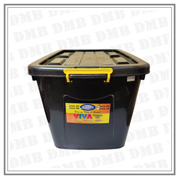 Nikko Viva Storage Box Black With Wheel 90LITER #NK2090BK | Lazada PH