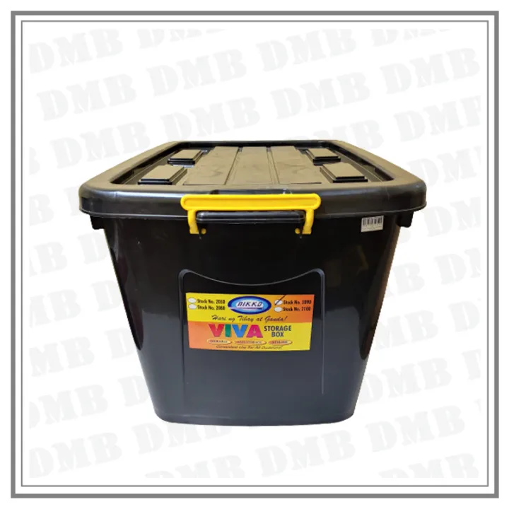Nikko Viva Storage Box Black With Wheel 90LITER #NK2090BK | Lazada PH