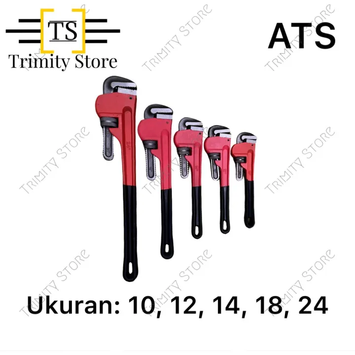 Kunci Pipa / Kunci Ledeng / Pipe Wrench HD Size 10, 12, 14, 18, 24 ATS ...