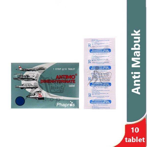 Antimo Tablet /10 tablet - obat anti mabuk, mual dalam perjalanan | Lazada Indonesia