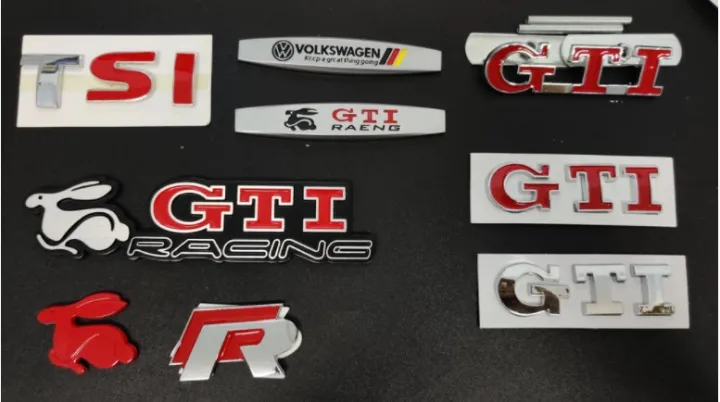 Volkswagen TSI Rabbit GTI Racing R Fender Grille OEM Emblem Logo | Lazada