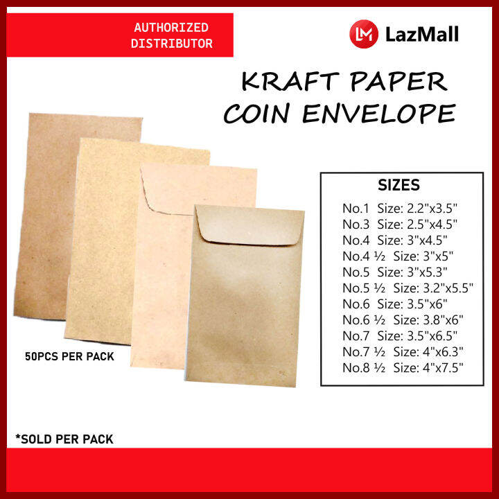 Kraft Paper Coin Envelope 50's | Lazada PH