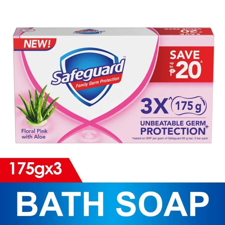 Safeguard Floral Pink with Aloe Bar Soap 175gx3 | Lazada PH