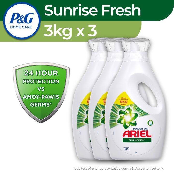 Ariel Liquid Detergent Sunrise Fresh 3kg x 3 | Lazada PH