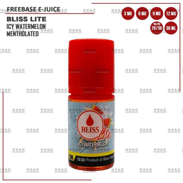 Bliss Lite 30ML Icy Watermelon (3 MG 6 MG 9 MG 12 MG) | Lazada PH