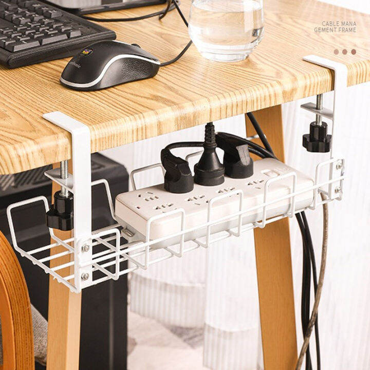 Under Desk Wire Storage Rack Under Desk Cable Organizer Wire Cable Tray ...