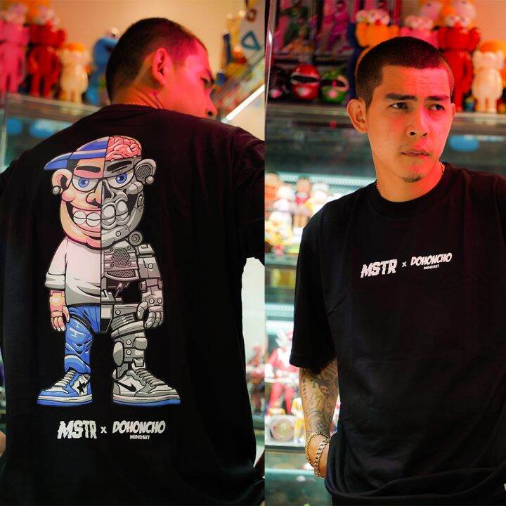 Mstr Clothing X Dohoncho Collab - Mecha Tshirt (Black) Printed Casual ...