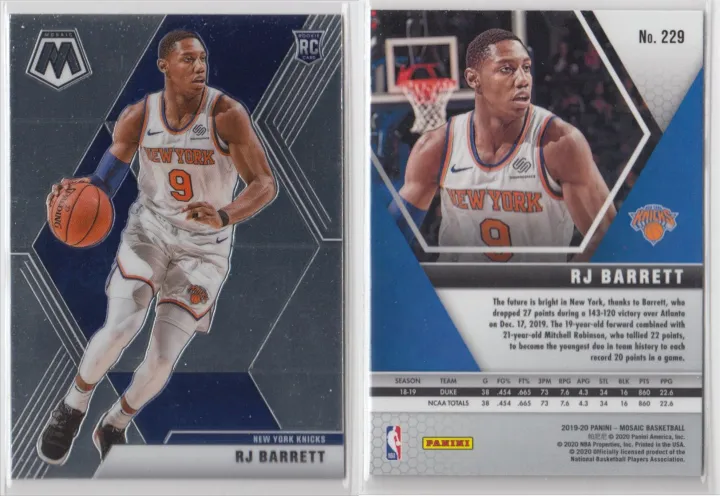 2019-20 Panini Mosaic Rj Barrett #229 RC (NBA Card) | Lazada PH