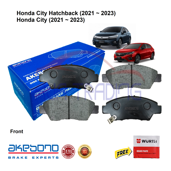 Genuine Akebono Front Brake Pads for Honda City (2021 - 2023), Honda City Hatchback (2021 - 2023 ...