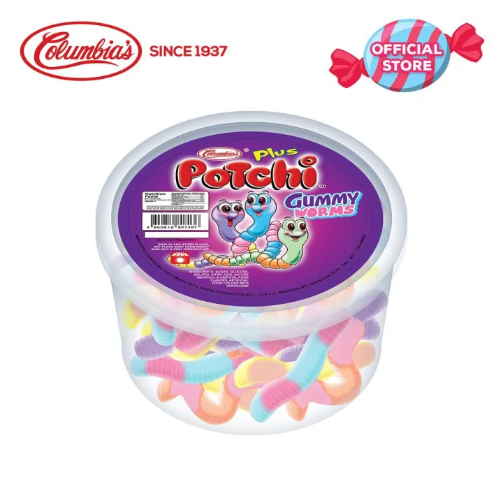 CTTV3190 Columbia Candies: Potchi Gummy Worms Candy Jar | Lazada PH