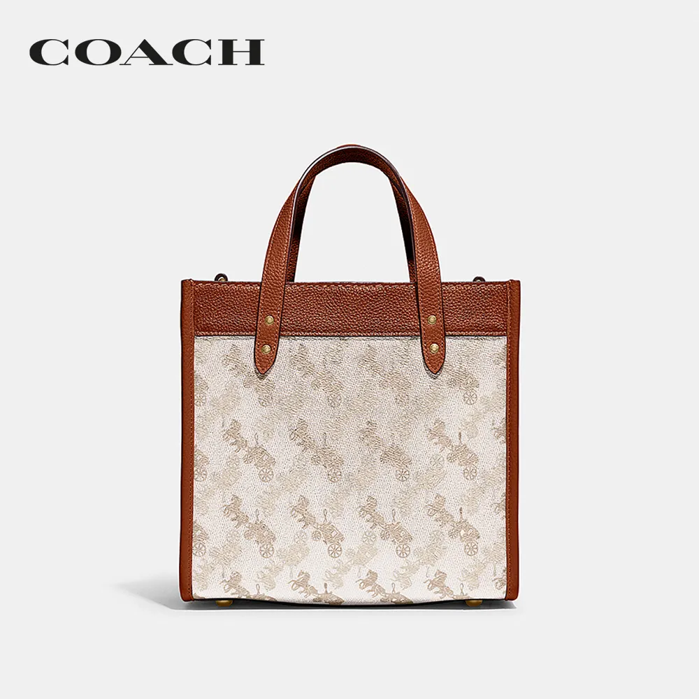 COACH กระเป๋าทรงสี่เหลี่ยมผู้หญิง รุ่น FIELD TOTE 22 WITH HORSE AND CARRIAGE PRINT AND CARRIAGE ...