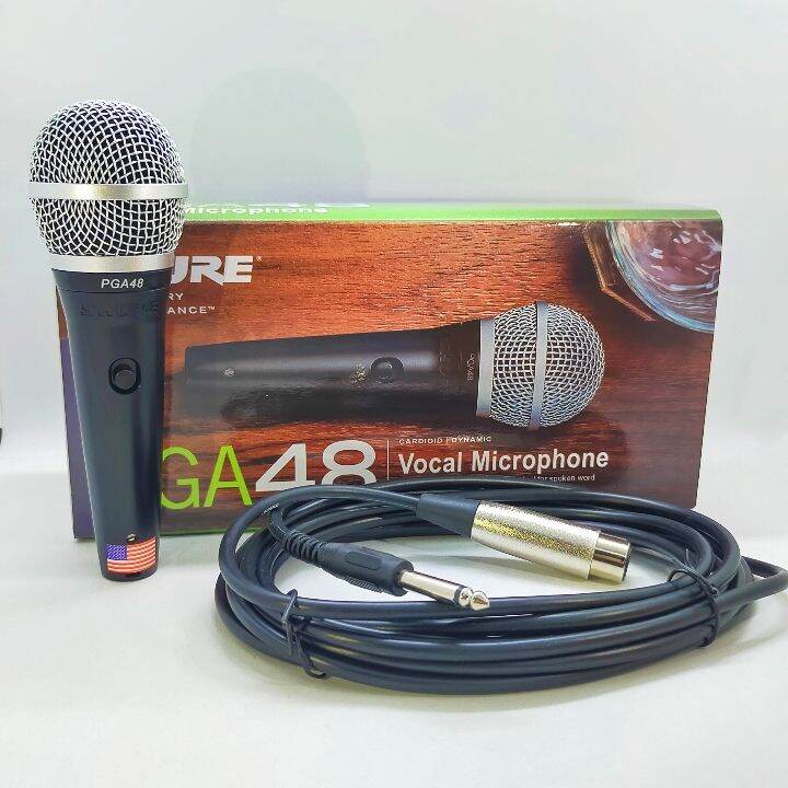 SHURE DYNAMIC WIRED MICROPHONE PGA-48 | Lazada PH