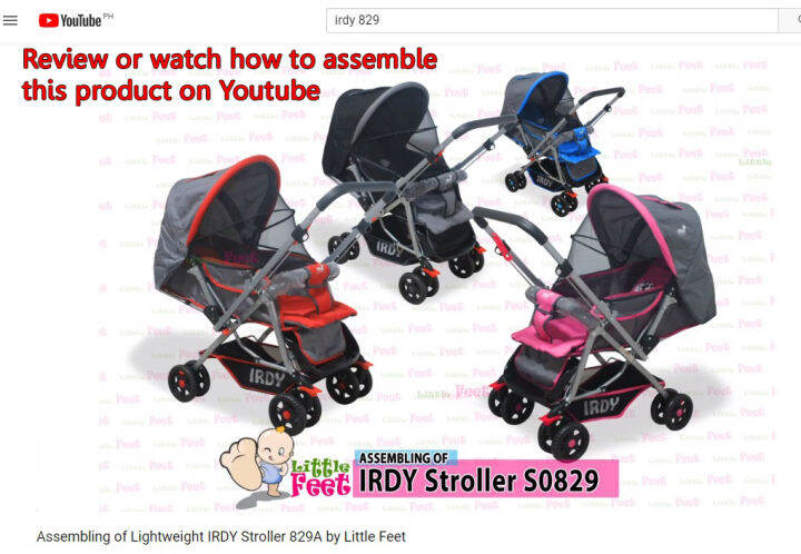 IRDY S829 Stroller Reclinable Seat and Reversible Handle | Lazada PH