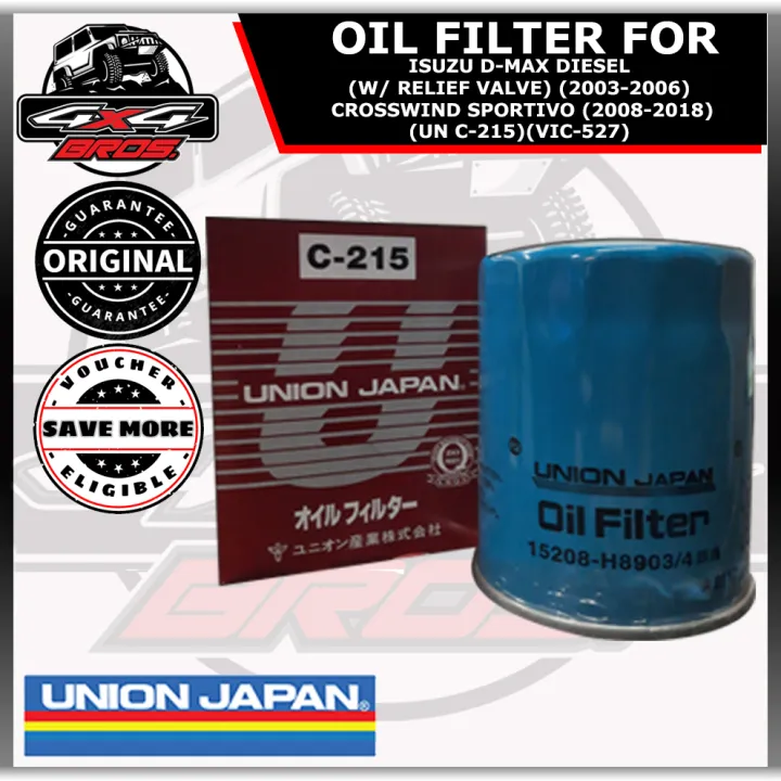 OIL FILTER UNION (UN C-215) ISUZU D-MAX DIESEL (W/ RELIEF VALVE) (2003 ...