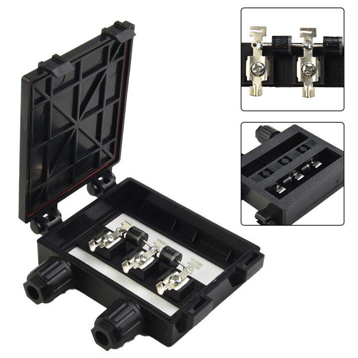 Toolstar DC 1000V PV Solar Junction Box Junction Box 2 Diodes For Solar ...
