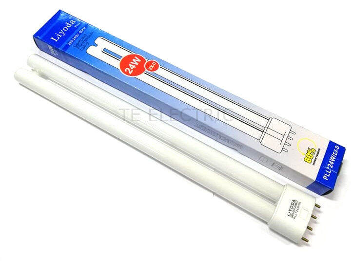 LIYODA PLL 24W 4 PIN COMPACT FLUORESCENT TUBE LIGHT ENERGY SAVING LAMP ...