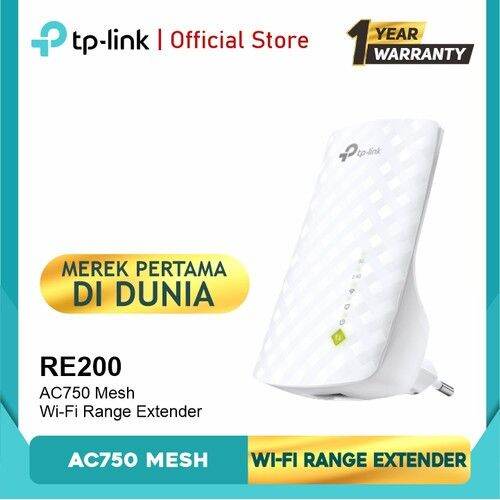 TPlink RE200 AC750 Wifi Extender Penguat Sinyal Wifi TP-Link RE200 Wifi Range Extender | Lazada ...
