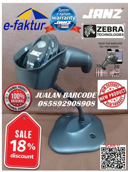 2D BARCODE SCANNER ZEBRA JANZ DS1001 | DS 1001 | DS-1001 USB | Lazada ...