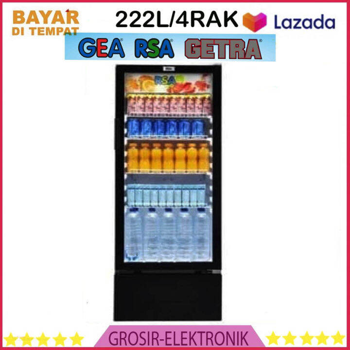 Showcase Rsa Agate 240 Lemari Pendingin 4 Rak - Kapasitas 222 Liter ...