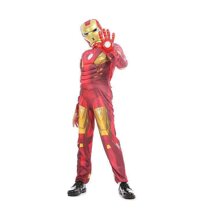 Liveme Muscle Iron Man Costume, Marvel Superhero Ironman Cosplay Suit ...