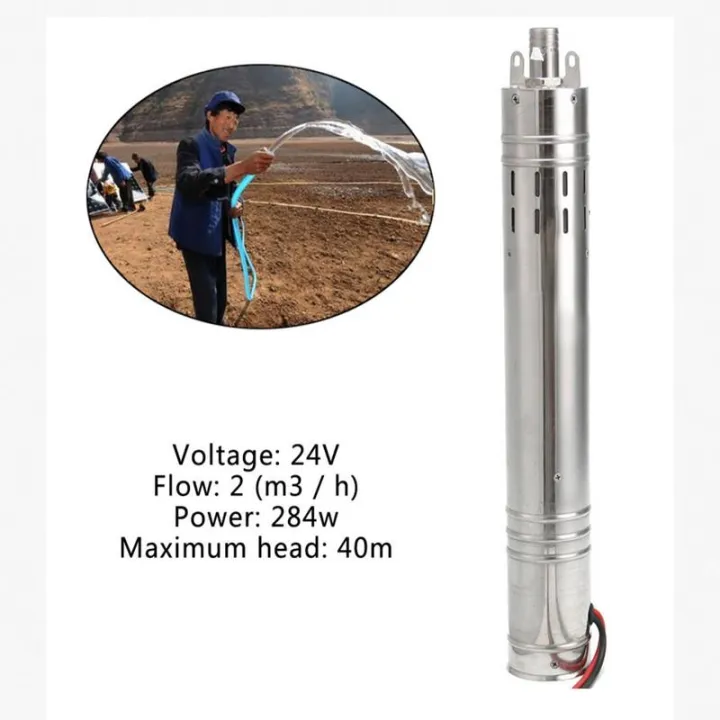 24V 3m3/h 40m Brushless Stainless Screw Solar Power Submersible Deep Well Water Pump | Lazada PH