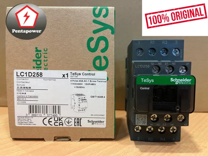 SCHNEIDER LC1D258 4poles (AC) CONTACTOR LC1D258E7 LC1D258F7 LC1D258M7 ...