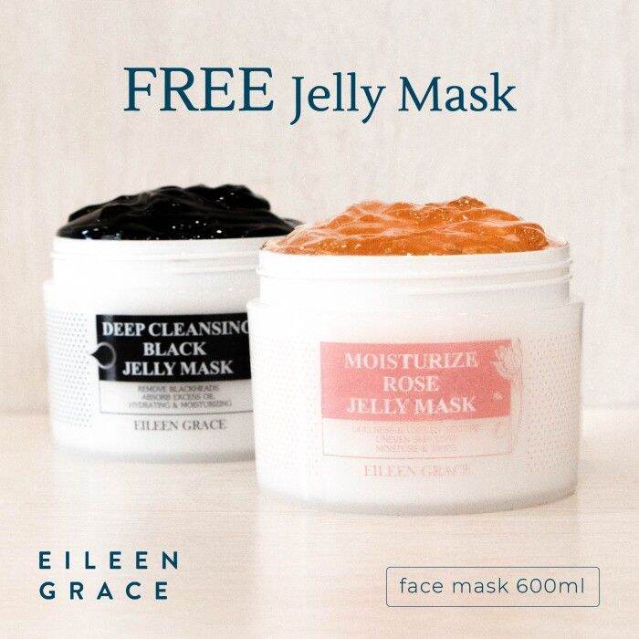 Eileen Grace Moisturize Rose Jelly Mask & Metabolism Black Jelly Mask ...