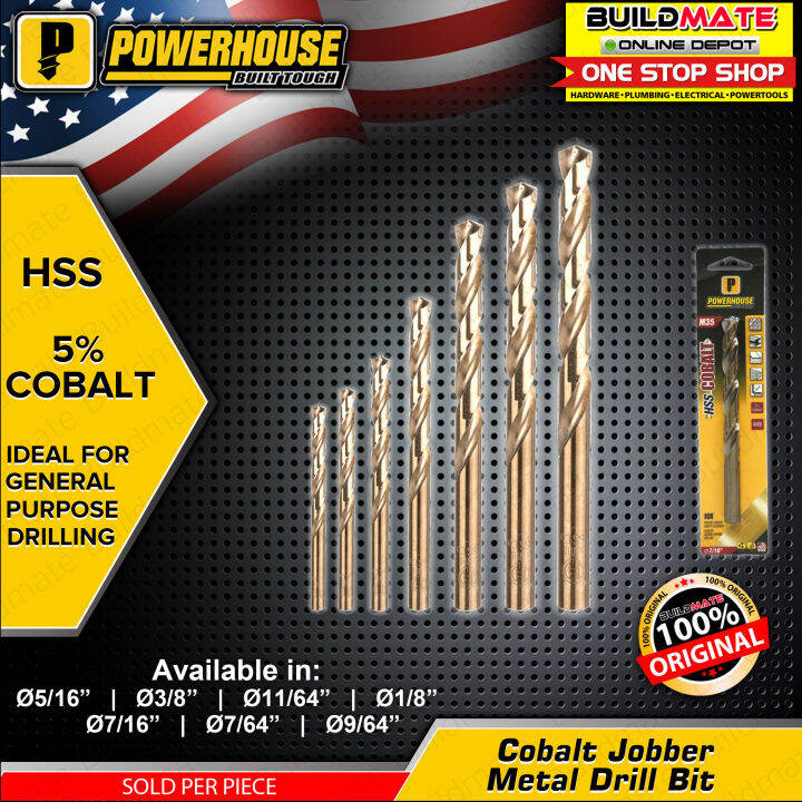[BLISTER] POWERHOUSE USA ANSI M35 HSS Cobalt Jobber Metal Drill Bit ...