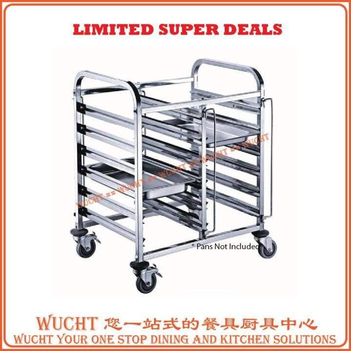 【WUCHT】12 x 1/1 GN Tray Cart DIY Heavy Duty Stainless Steel Gastronorm ...