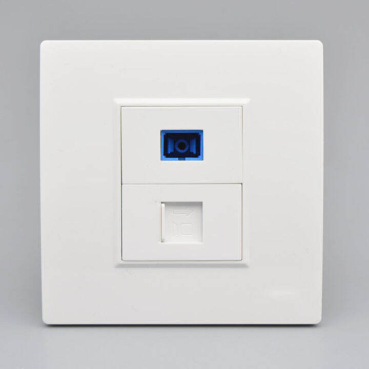 Wall Outlet Fiber SC Optical Interface RJ45 Network Jack Panel Socket ...