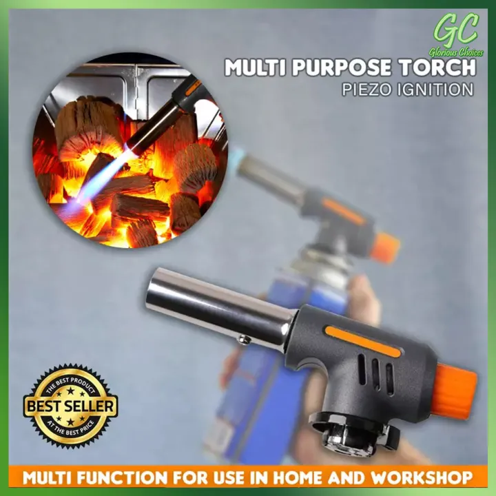 Multi Purpose Torch BBQ Lighter Automatic Piezo Ignition Butane Gas ...