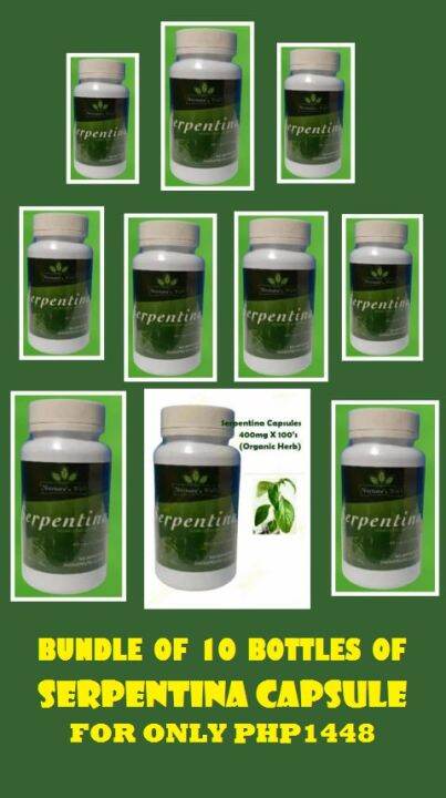 SERPENTINA CAPSULE 400mg 100 Capsules | Lazada PH