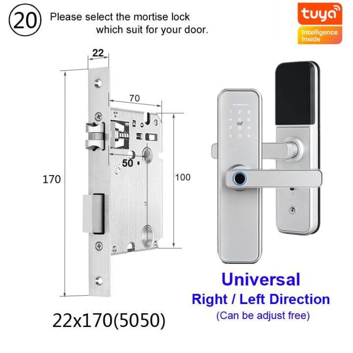 X5 Biometric Fingerprint Security Intelligent Tuya Smart Wifi APP ...