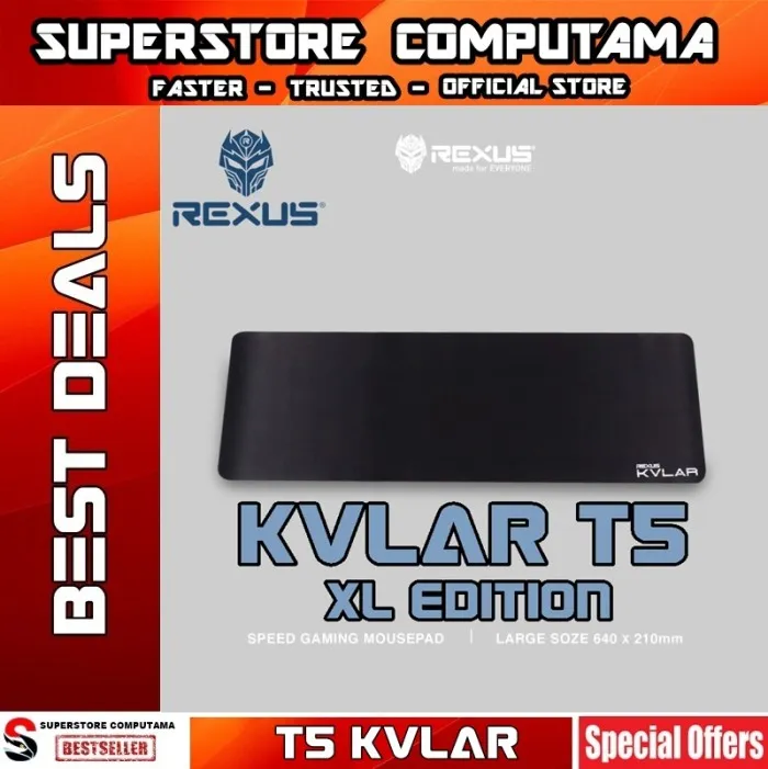 Rexus Kvlar T5 - Gaming Mousepad XL Edition | Lazada Indonesia