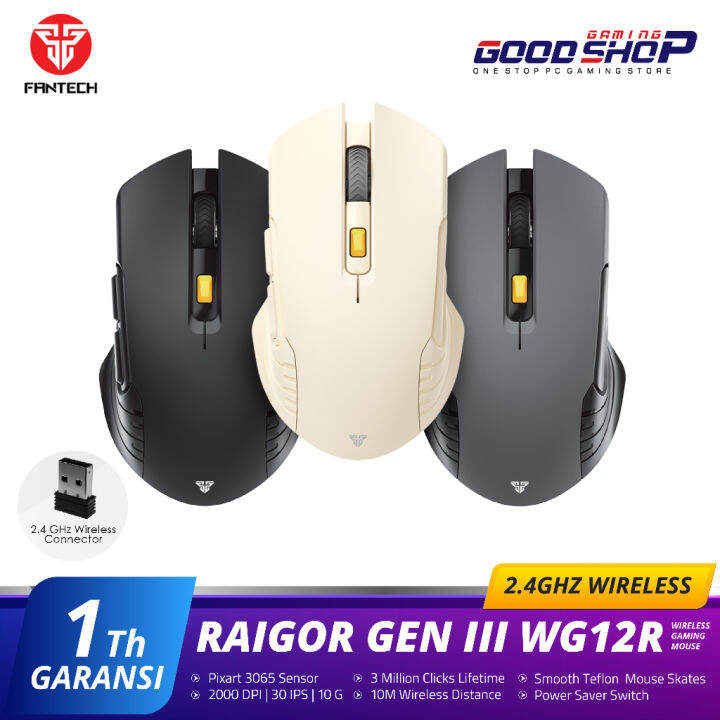 Fantech RAIGOR Gen III WG12R Rechargeable Mouse Wireless Gaming WG12 ...