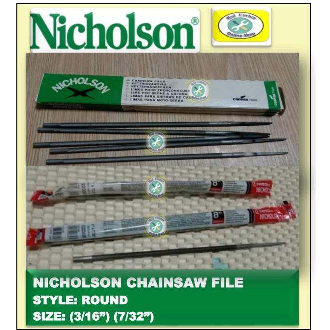 [Hot sales] NICHOLSON ROUND CHAINSAW FILE (3/16 7/32 ) KIKIL | Lazada PH